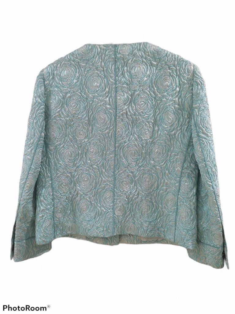 Dolce and Gabbana turquoise wool jacket For Sale at 1stDibs