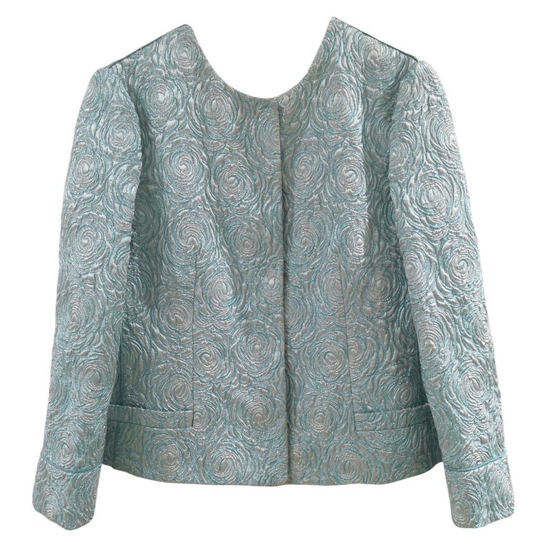Dolce and Gabbana turquoise wool jacket For Sale at 1stDibs