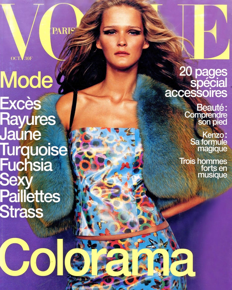 Dolce and Gabbana two-tone orange and lime fox fur cropped jacket, fw ...