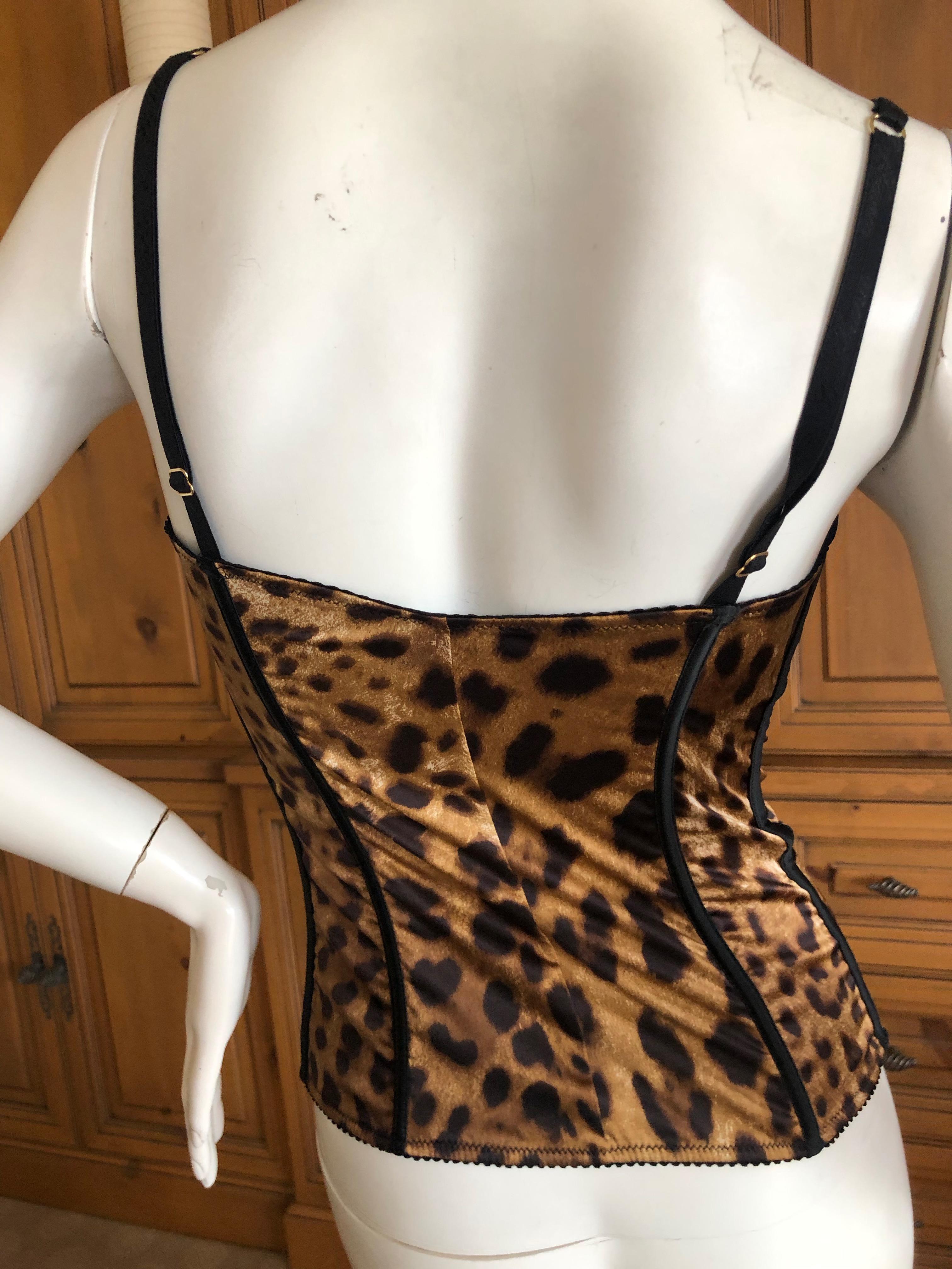 Dolce and Gabbana Vintage Leopard Print Corset Top For Sale at 1stDibs ...