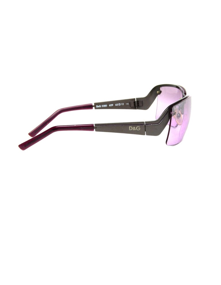 Dolce and Gabbana Vintage Purple Lens Sunglasses For Sale at 1stDibs ...