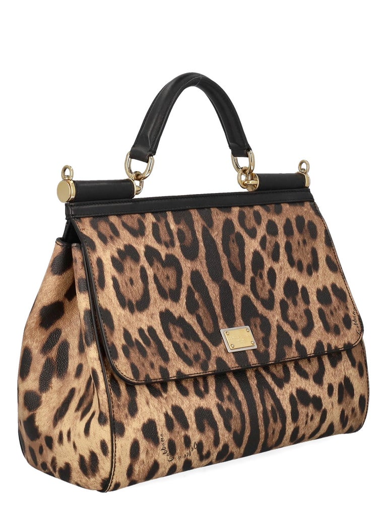 Dolce and Gabbana Women Shoulder bags Sicily Brown Synthetic Fibers For Sale at 1stDibs