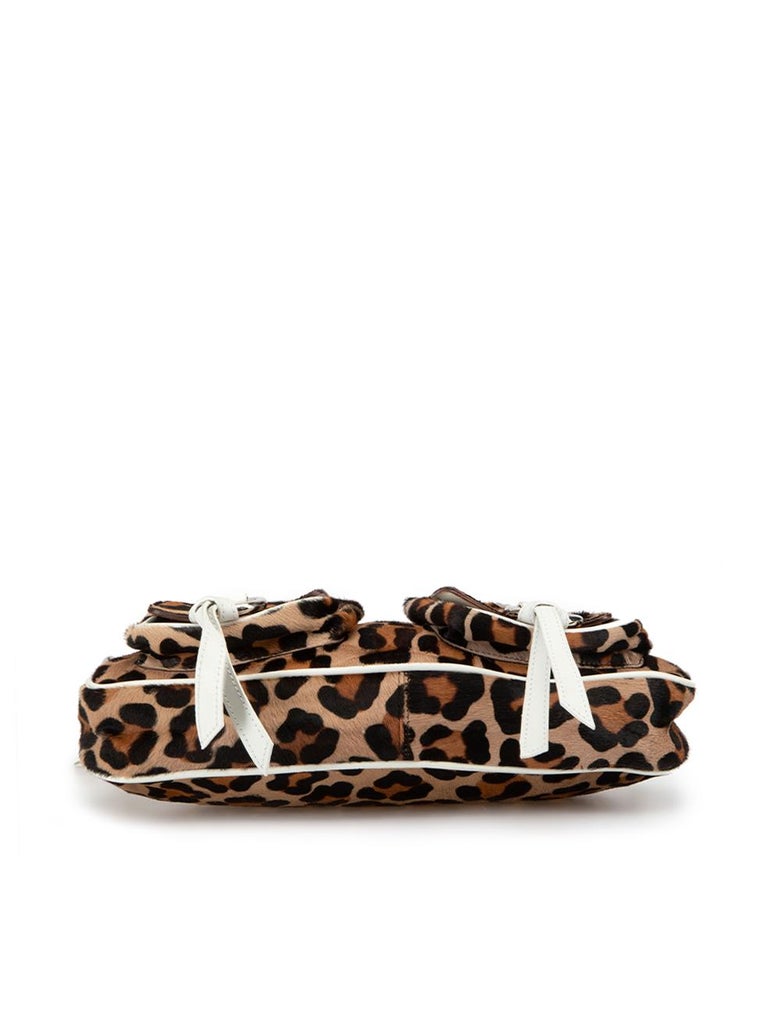 Dolce and Gabbana Women's Vintage Brown Pony Hair Leopard Print ...