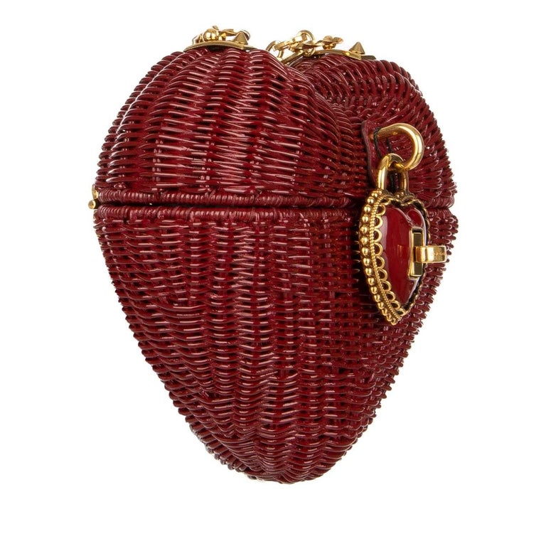 Dolce and Gabbana - Woven Painted Crossbody Clutch Bag HEART BOX Love ...