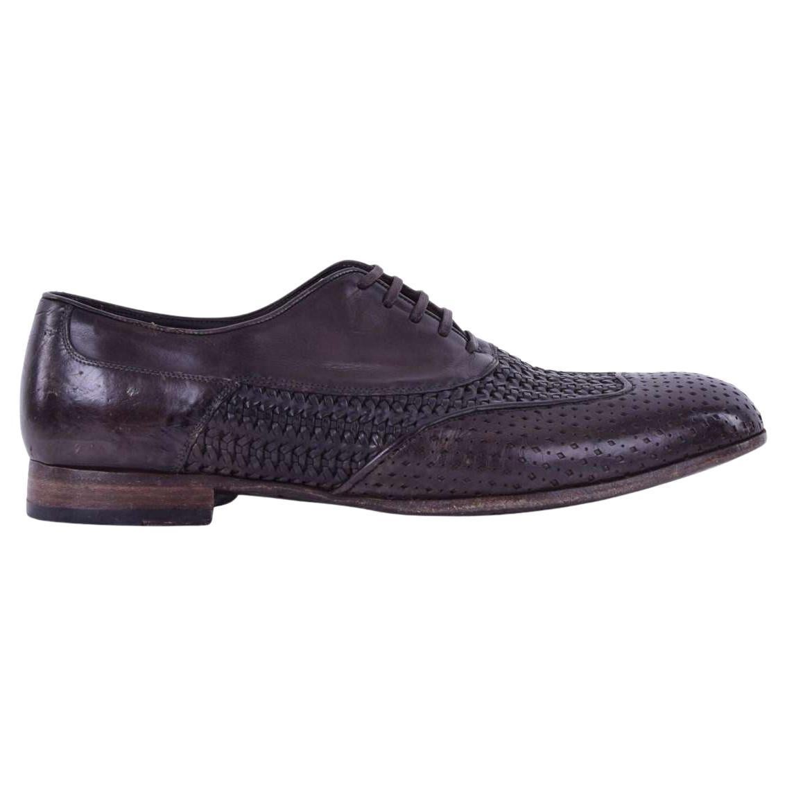 Dolce and Gabbana - Woven Shoes SORRENTO Brown For Sale at 1stDibs