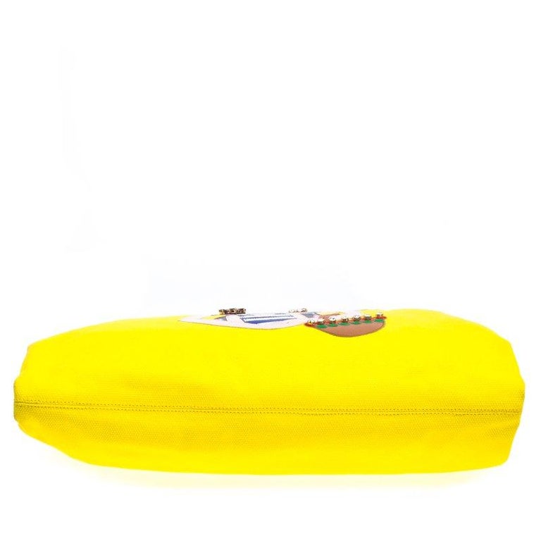 Dolce and Gabbana Yellow Canvas and Leather Maria Shopper Tote at ...