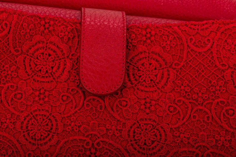 Dolce New Large Red Macrame’ Bag For Sale at 1stDibs