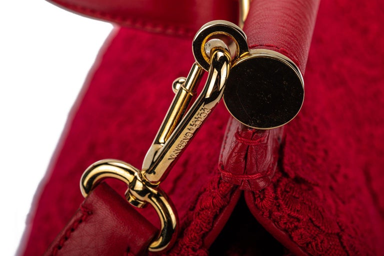 Dolce New Large Red Macrame’ Bag For Sale at 1stDibs