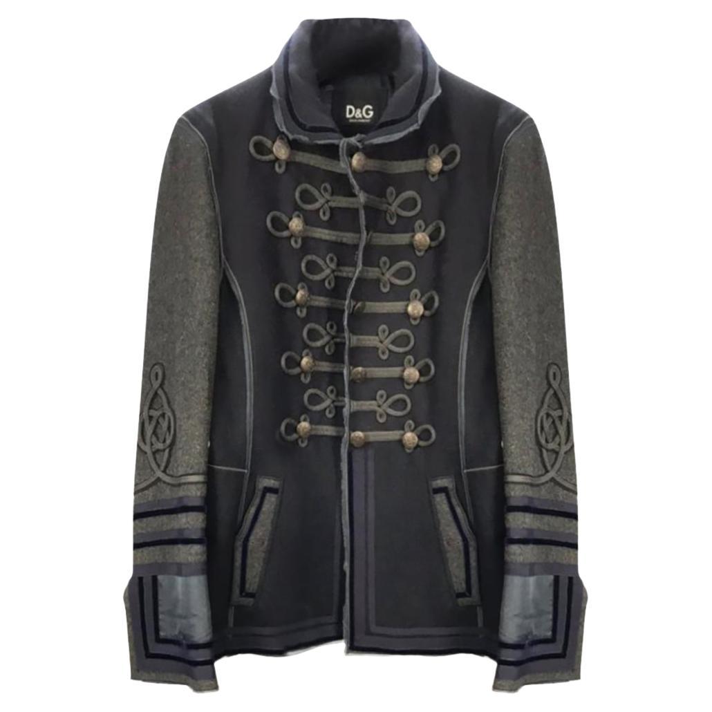 DOLCE&GABBANA GRAY MEN'S WOOL/SILK CROP COAT It 56 - 3XL, 58 - 4XL For ...