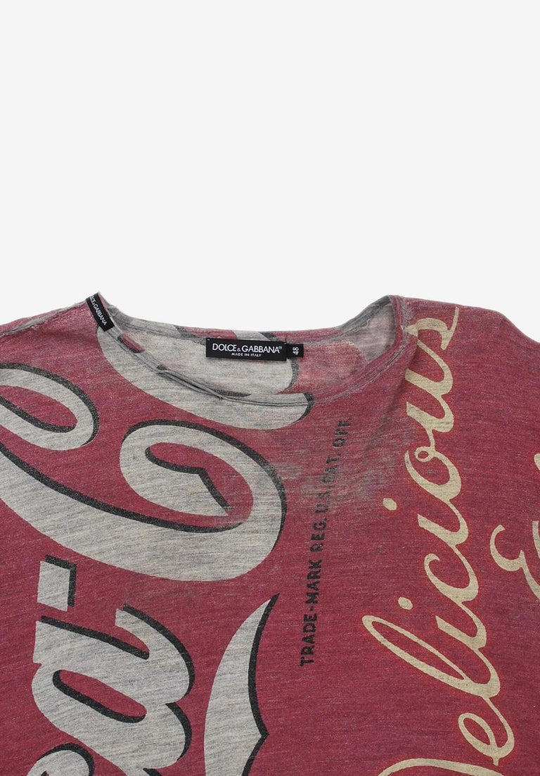 Dolce&Gabbana Mainline Coca-Cola Wool Nylon Men T-Shirt Size 48IT ...
