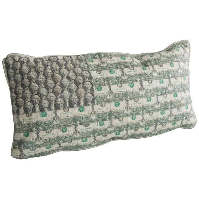 Dollar Bill Flag Pillow in Dollar Bills by Johnny Swing, 2017 For Sale ...