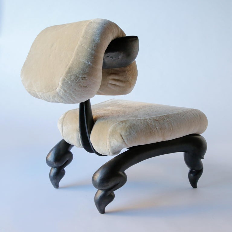 Dolly ‘Sheep’ Lounge Chair, Cast Aluminum, Shearling, Jordan Mozer, USA ...