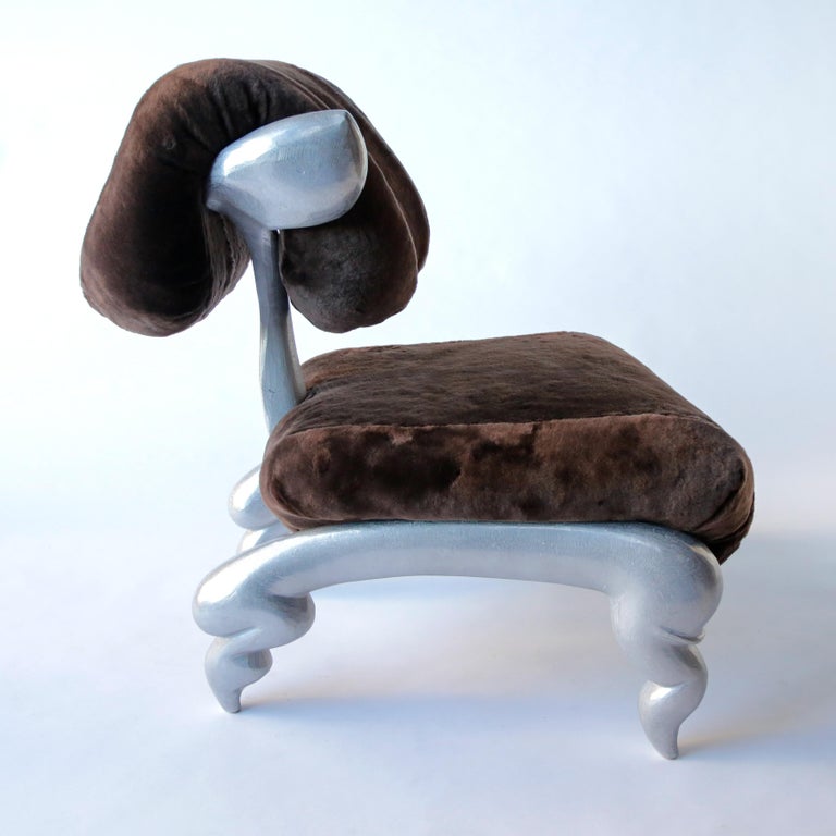 Dolly ‘Sheep’ Lounge Chair, Cast Aluminum, Shearling, Jordan Mozer, USA ...