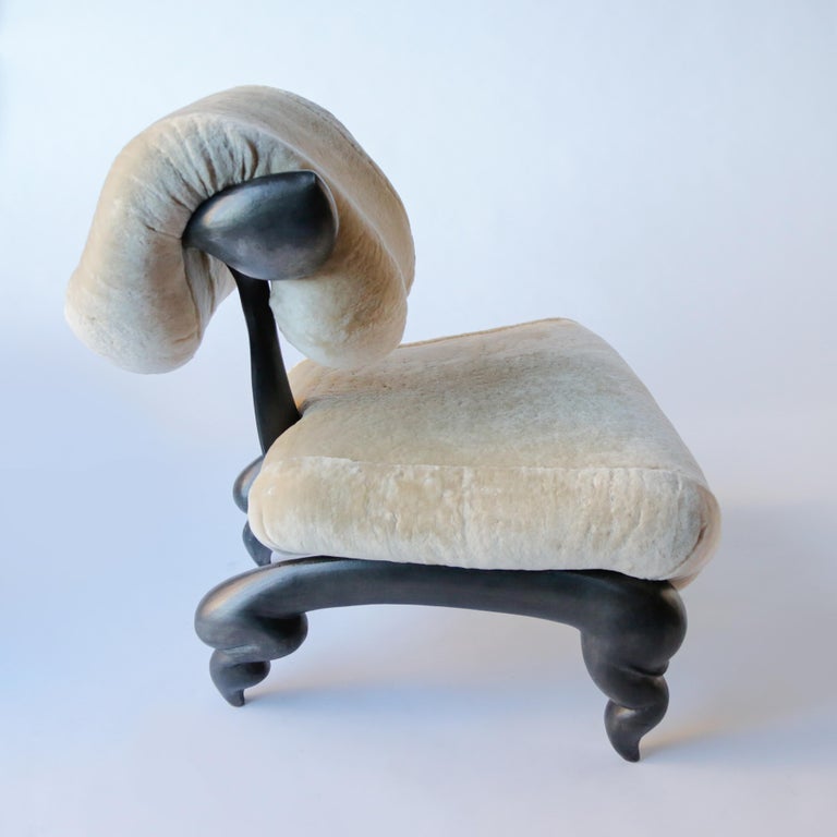 Dolly ‘Sheep’ Lounge Chair, Cast Aluminum, Shearling, Jordan Mozer, USA ...