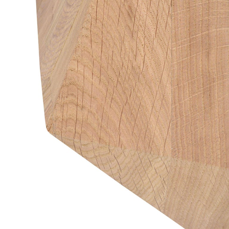 Dolmen Stool, Upholstery in Fabric, Hand Carved Ash/Beech Base For Sale at 1stDibs