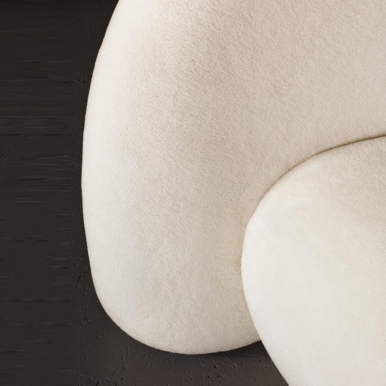 Domeau and Pérès Cashmere Moon Sofa by Raphael Navot For Sale at 1stDibs