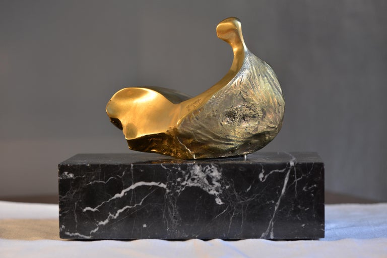 Domenico Calabrone, "Miniature" Sculpture in Bronze on Marble, Brazil ...