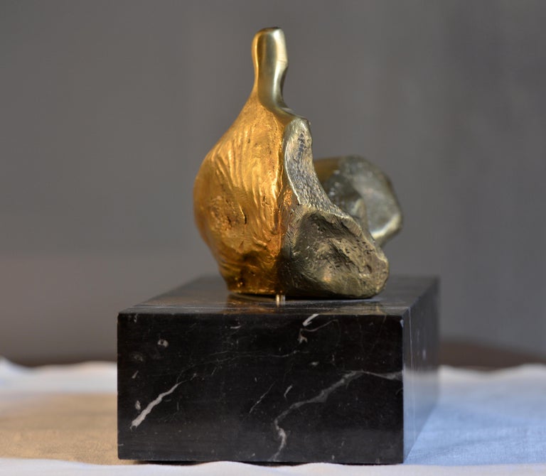 Domenico Calabrone, "Miniature" Sculpture in Bronze on Marble, Brazil ...