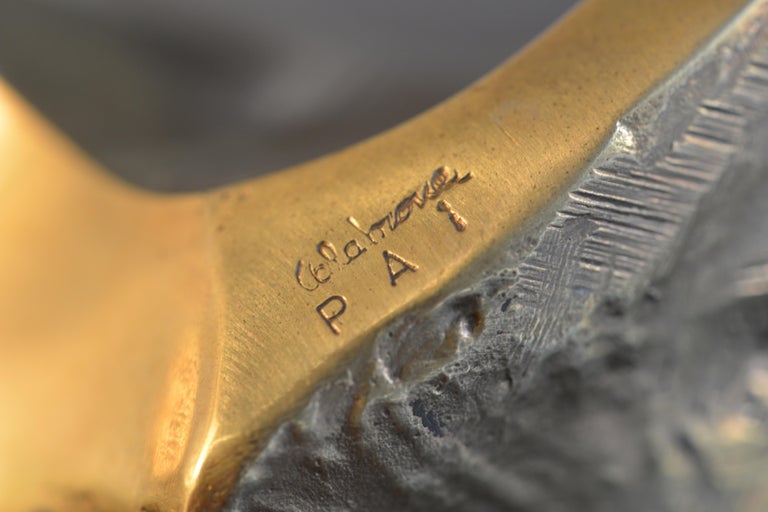 Domenico Calabrone, "Miniature" Sculpture in Bronze on Marble, Brazil ...