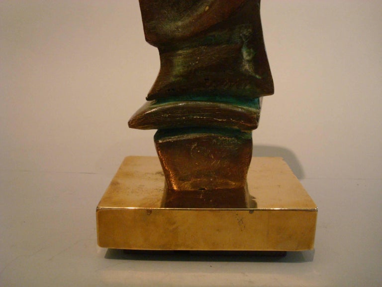 Mid Century Domenico Calabrone Signed Bronze Sculpture Italy Brazil ...