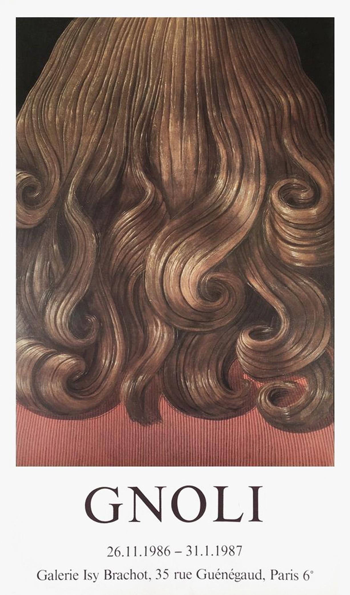Domenico Gnoli, Curly Red Hair 1987 Galerie Isy Brachot Poster For Sale ...