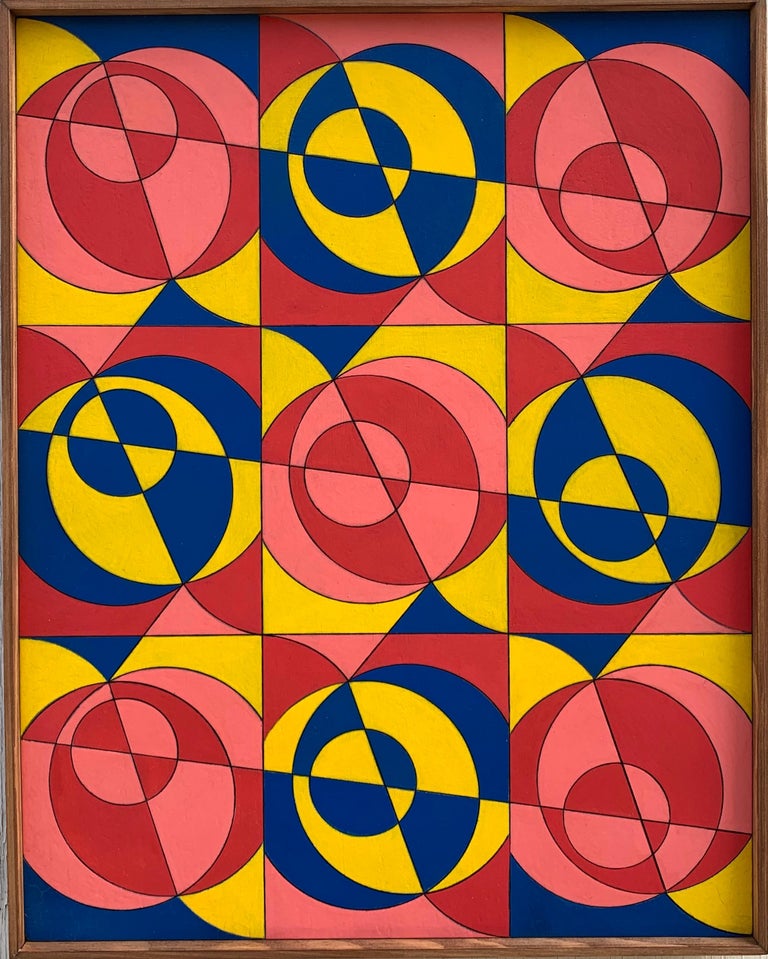 Dominic Beattie - "Tiled Paintings VIII" Ink and Spray Paint on Birch ...