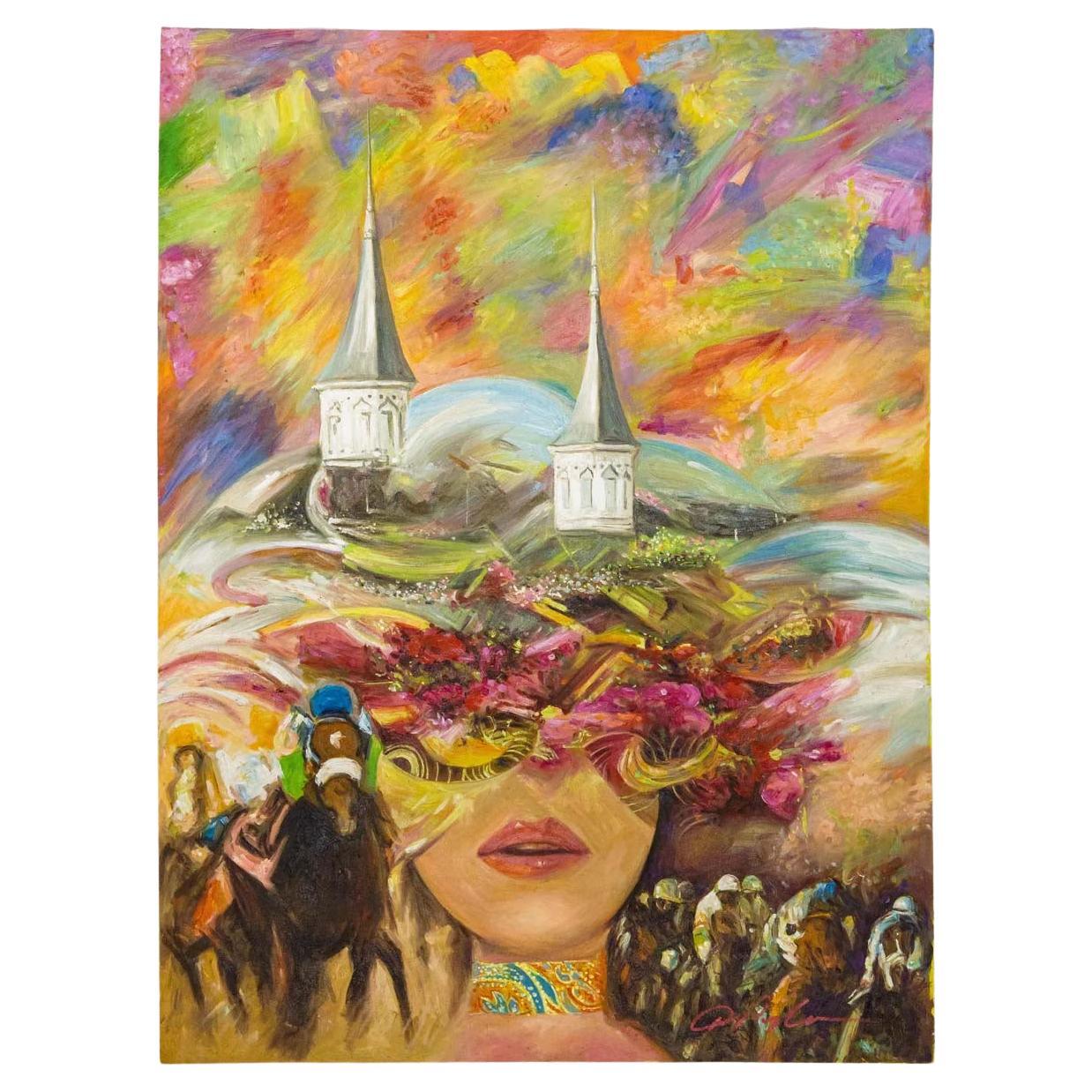 Dominic Pangborn Equestrian Visions Signed Unique Acrylic Painting on ...