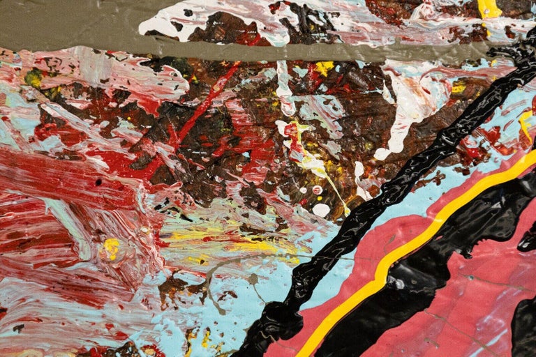 Dominic Pangborn Signed Untitled Abstract Expressionism Heart Paining ...