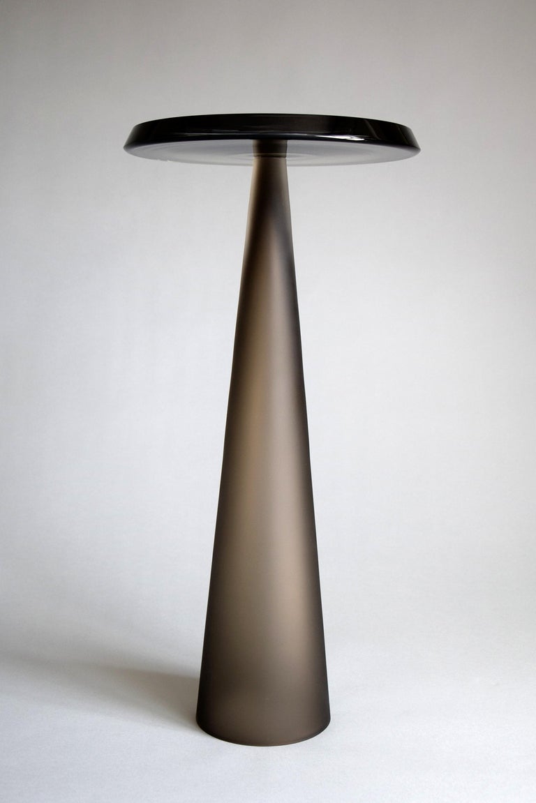 Dominio Contemporary Hand Blown Glass Side Table at 1stDibs