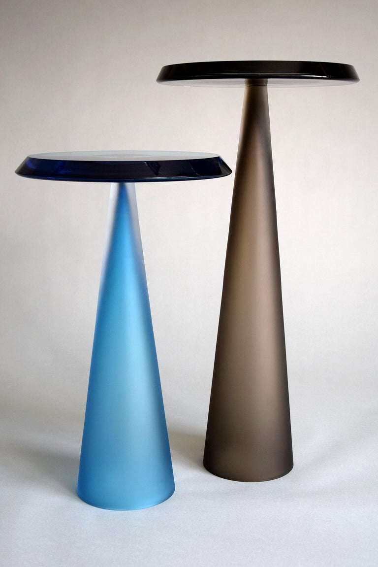 Dominio Contemporary Hand Blown Glass Side Table at 1stDibs