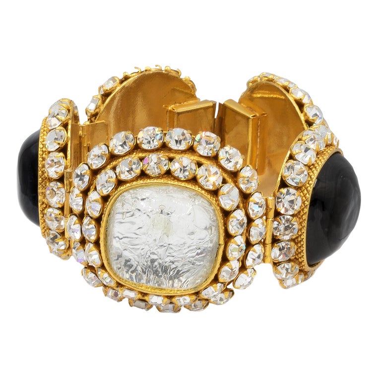 Dominique Aurientis Crystal French Made 7 Inches Bracelet at 1stDibs