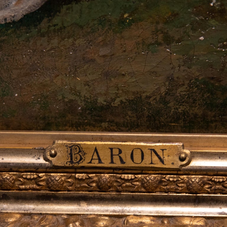 Dominique Baron 19th Century Continental Oil on Canvas at 1stDibs