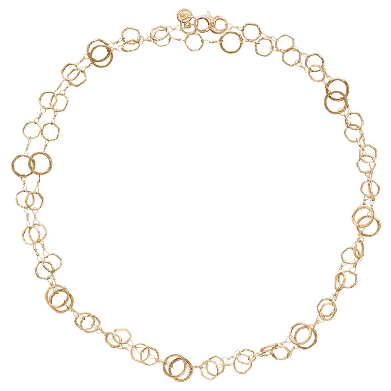 Dominique Cohen 18 Karat Gold Classic Opera Chain Necklace at 1stDibs