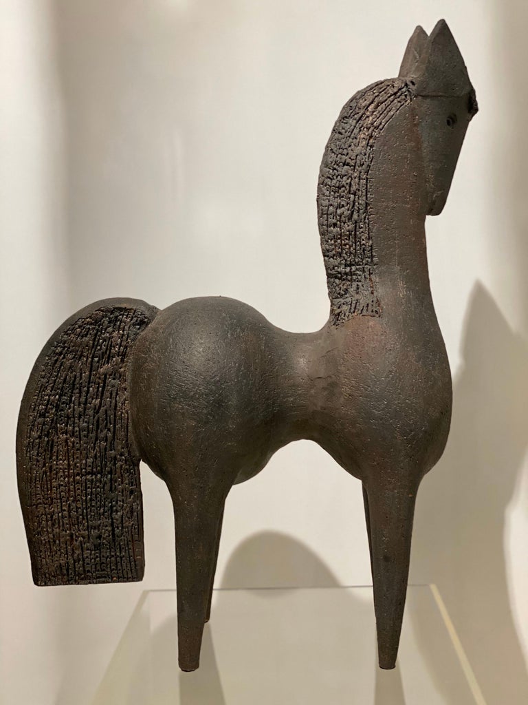 Dominique Pouchain Ceramic Horse Sculpture at 1stDibs