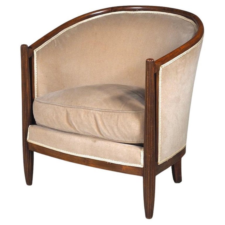Dominique Single Round-Backed Club Chair For Sale at 1stDibs