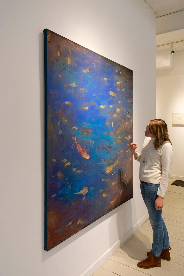 Don Bracken - Nocturnal Pool (Large Abstracted Landscape Painting of ...