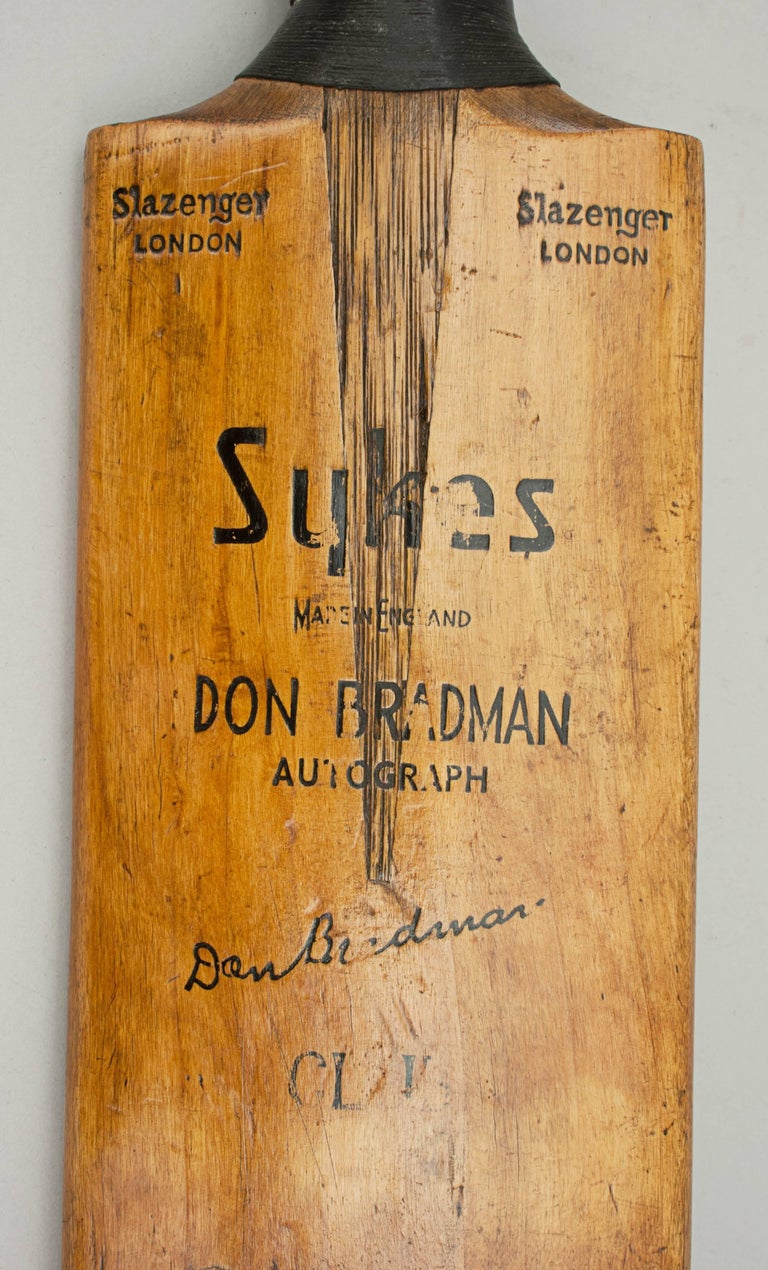 Don Bradman Cricket Bat at 1stDibs | slazenger don bradman cricket bat ...