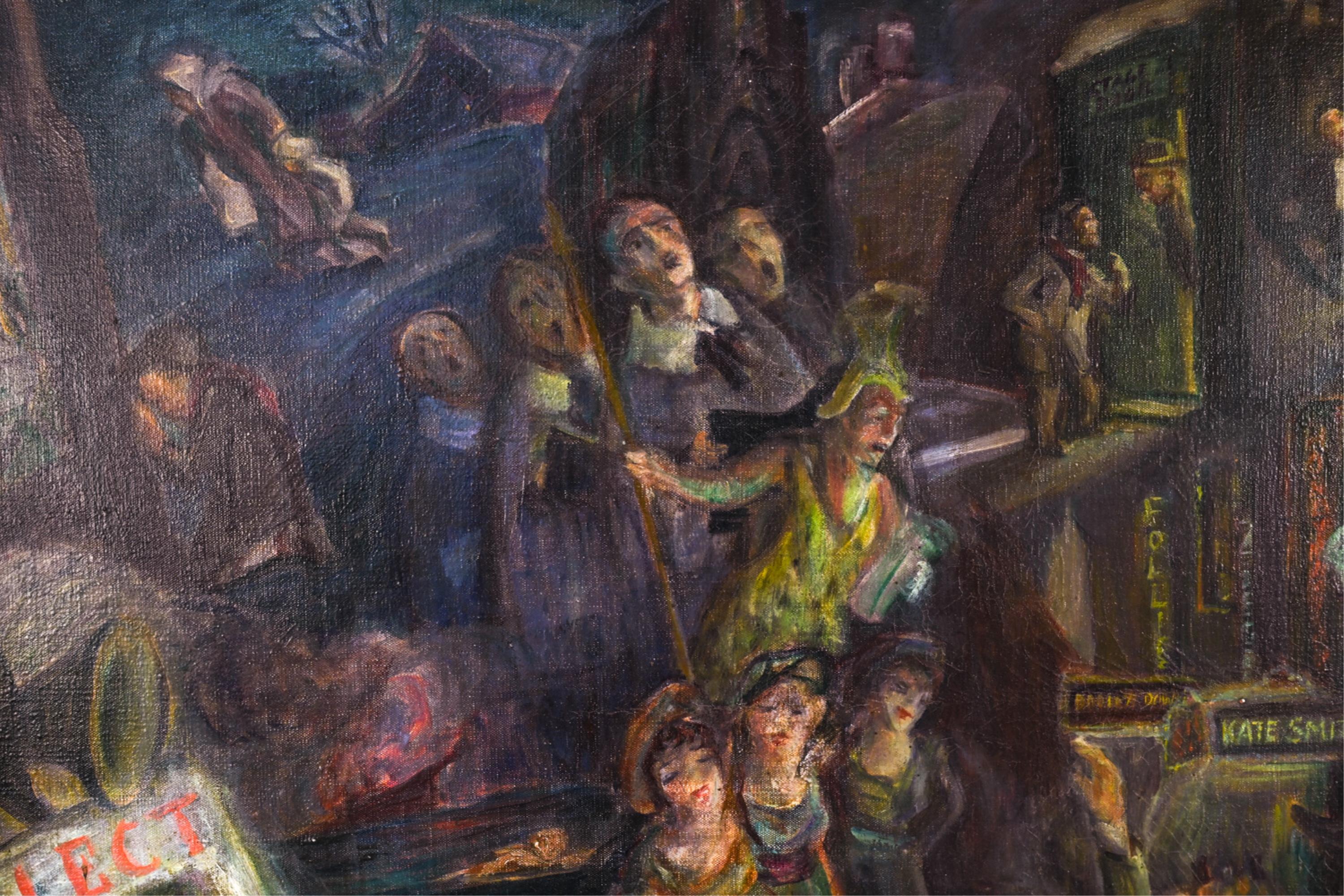 Don Freeman Large Oil on Canvas For Sale at 1stDibs