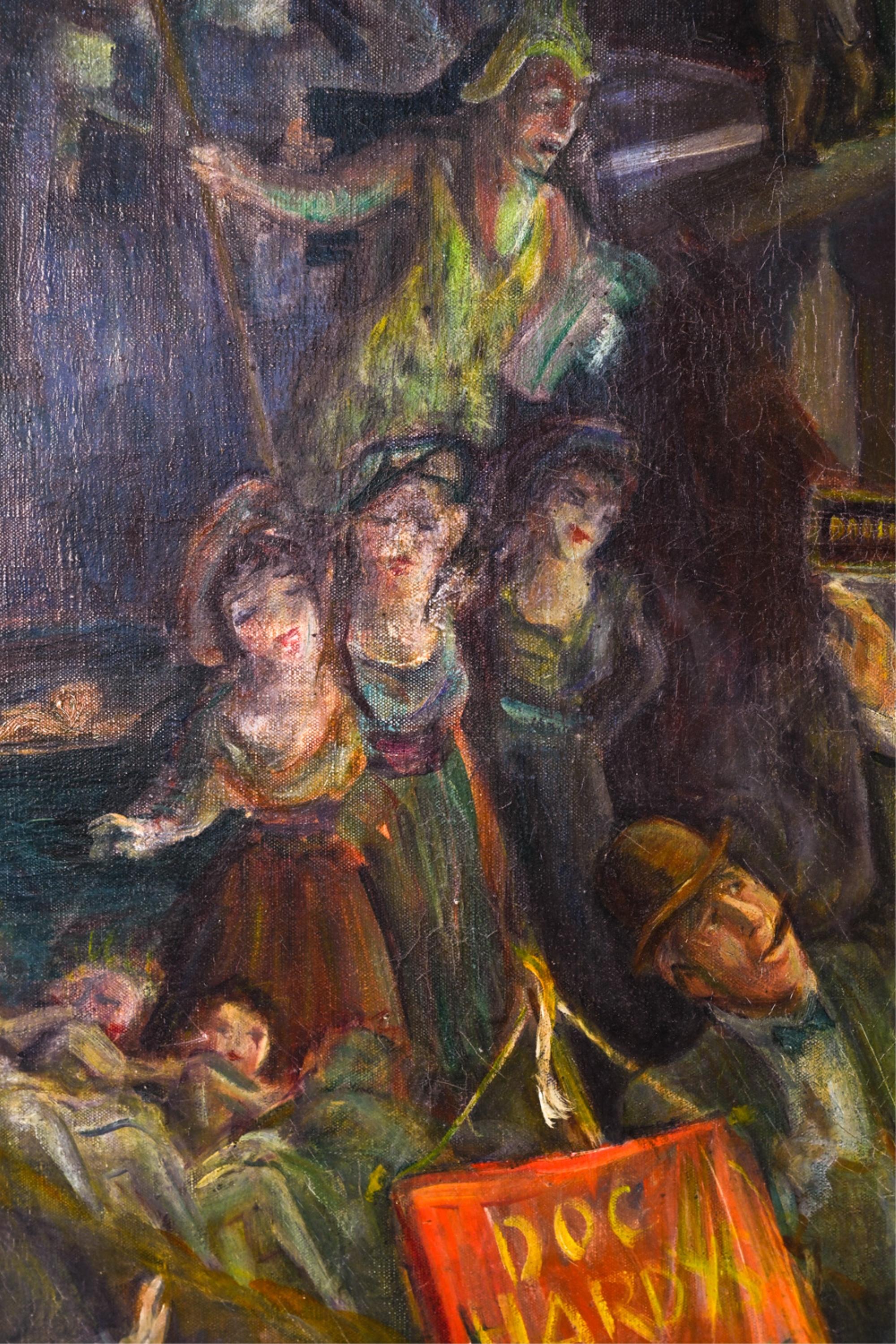 Don Freeman Large Oil on Canvas For Sale at 1stDibs
