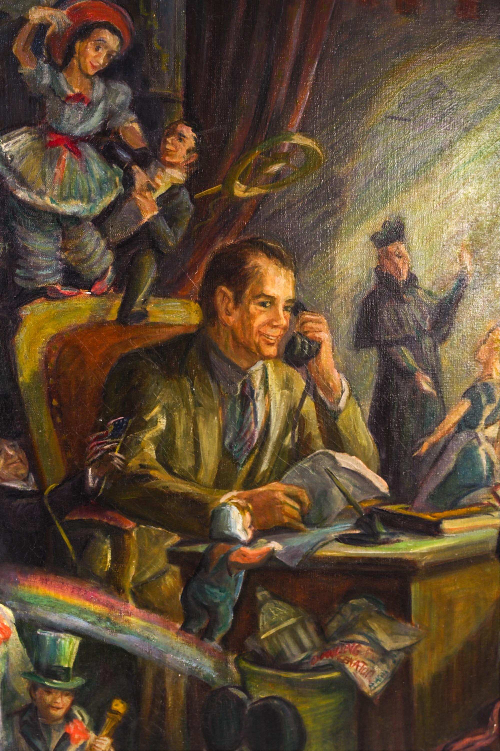 Don Freeman Large Oil on Canvas For Sale at 1stDibs