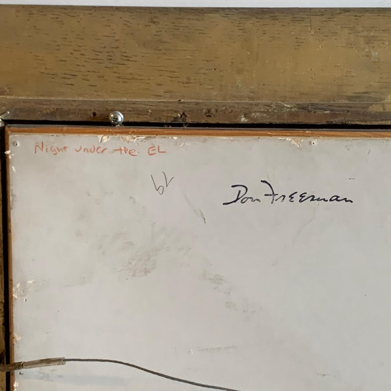 Don Freeman 'Under The El' American Realist Oil Painting For Sale at ...