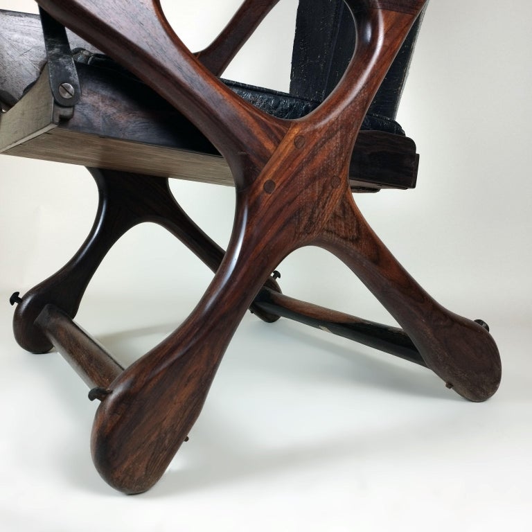 Don S. Shoemaker 1970's Mexican "Swinger" Cueramo Wood and Leather ...