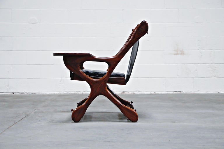 Don Shoemaker for Senal S.A. Cocobolo Rosewood 'Swinger' Rocking Chair ...