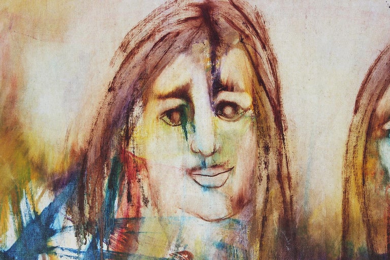 Don Snell - Modern Colorful Abstract Painting of Three Female Figures ...