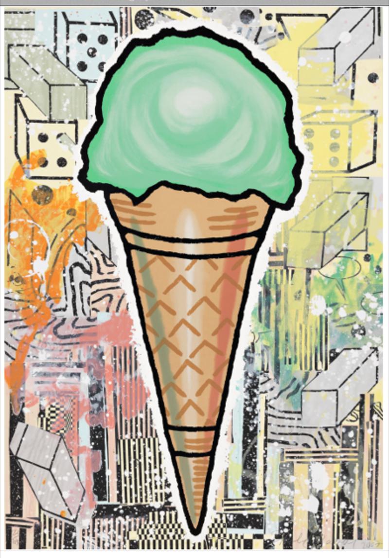 Donald Baechler - Donald Baechler, Black Flowers, Screenprint with ...