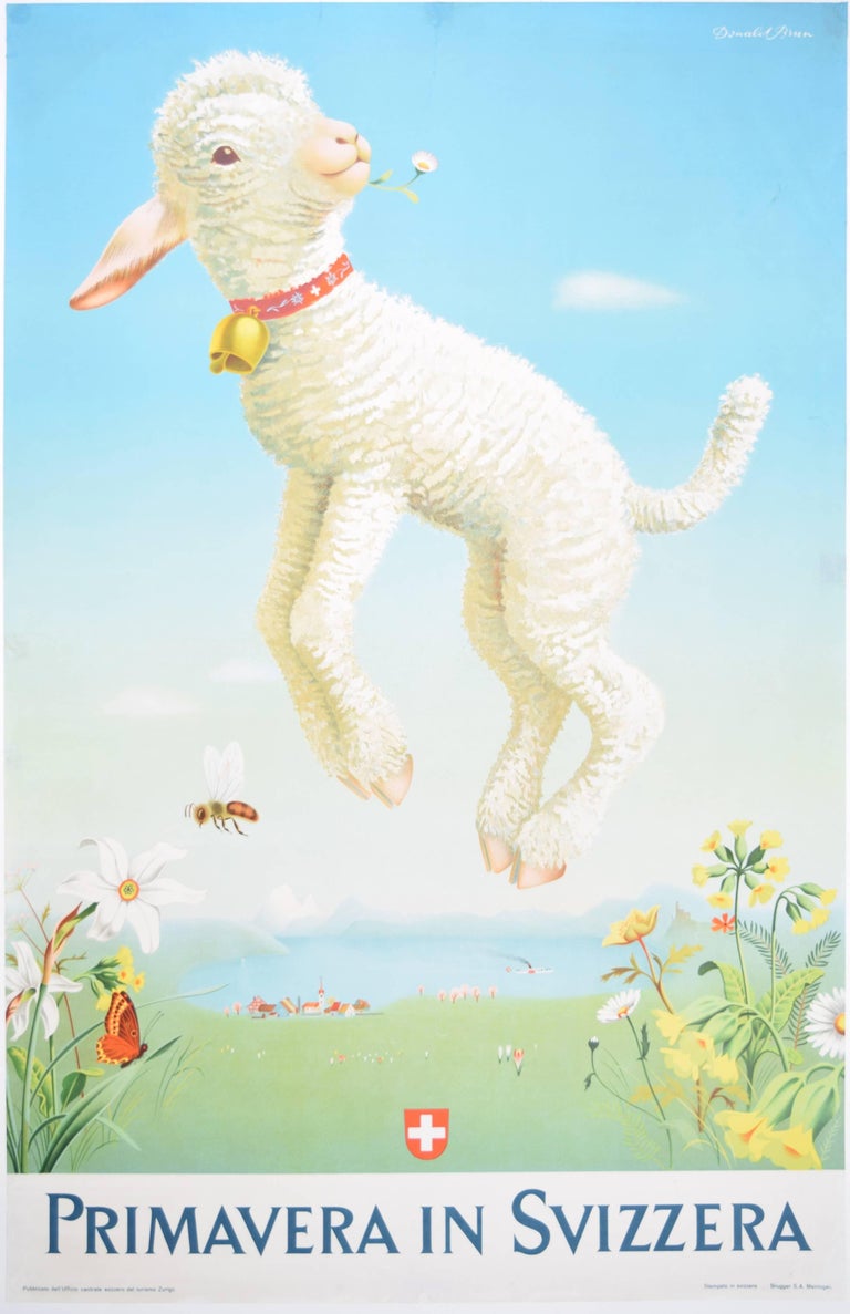 Donald Brun - Travel Poster: Donald Brun Primavera in Svizzera Spring ...