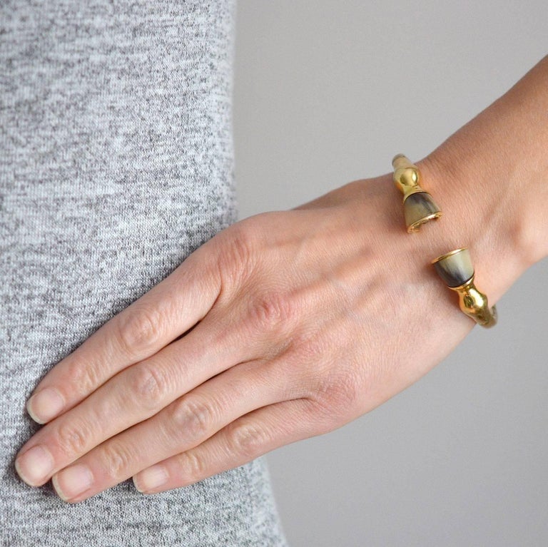 Donald Claflin for Tiffany and Co. Rare Vintage Horn Horse Leg Bangle ...