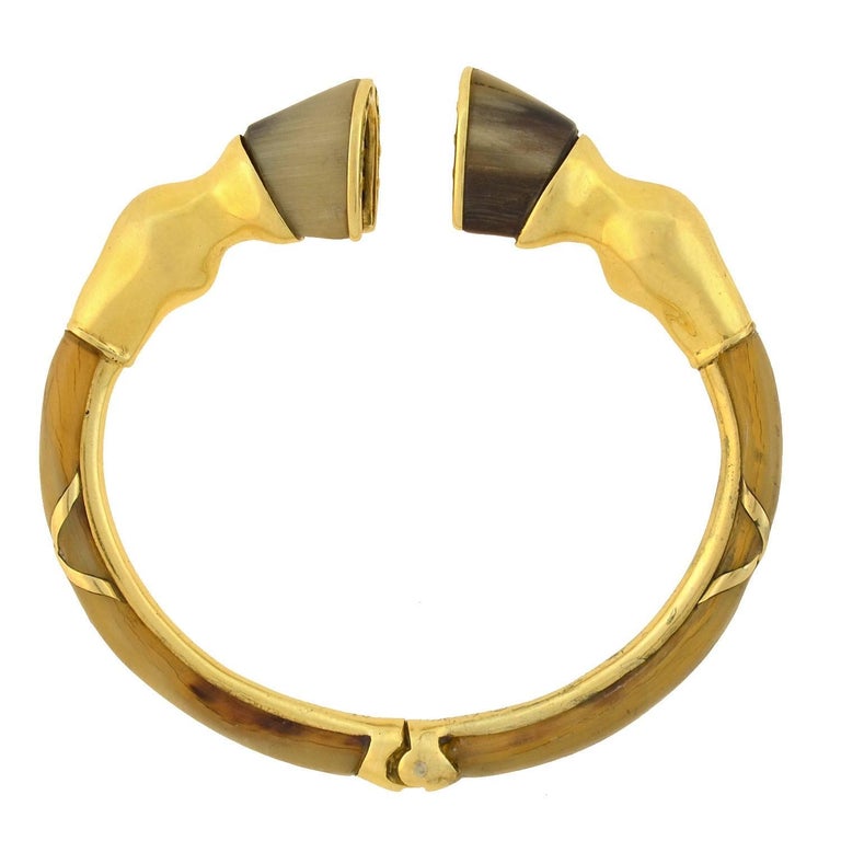 Donald Claflin for Tiffany and Co. Rare Vintage Horn Horse Leg Bangle ...