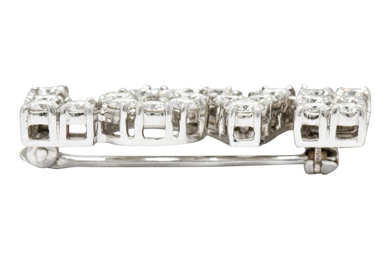 Donald Claflin Tiffany and Co. 2.16 Carat Diamond Platinum Love Brooch ...