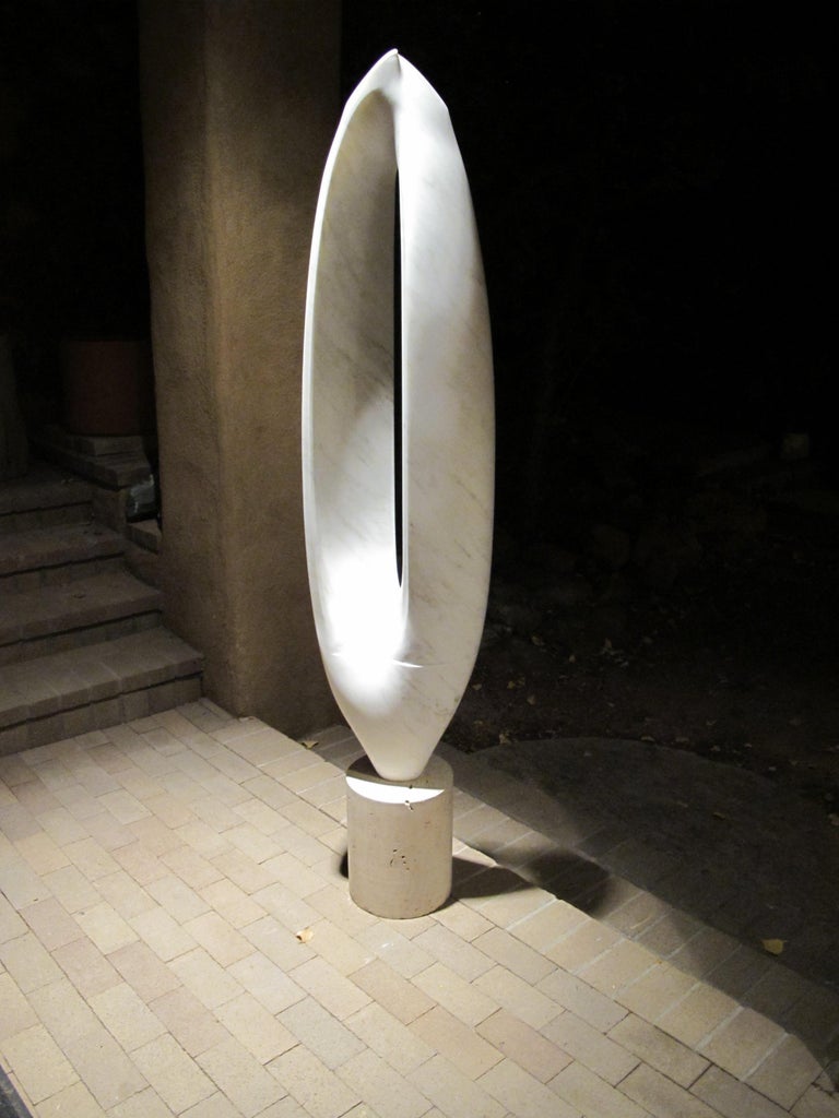 Donald Davis - Tropikos, marble sculpture by Donald Davis, white marble ...